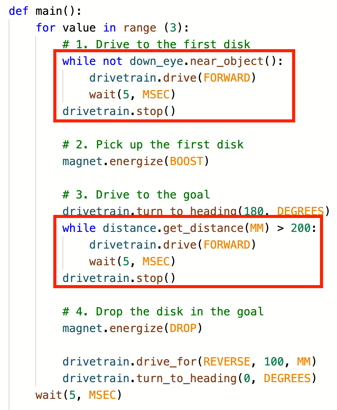 Unit 8 Moving Disks With Loops Lesson 4 Using Nested Loops Vex Education